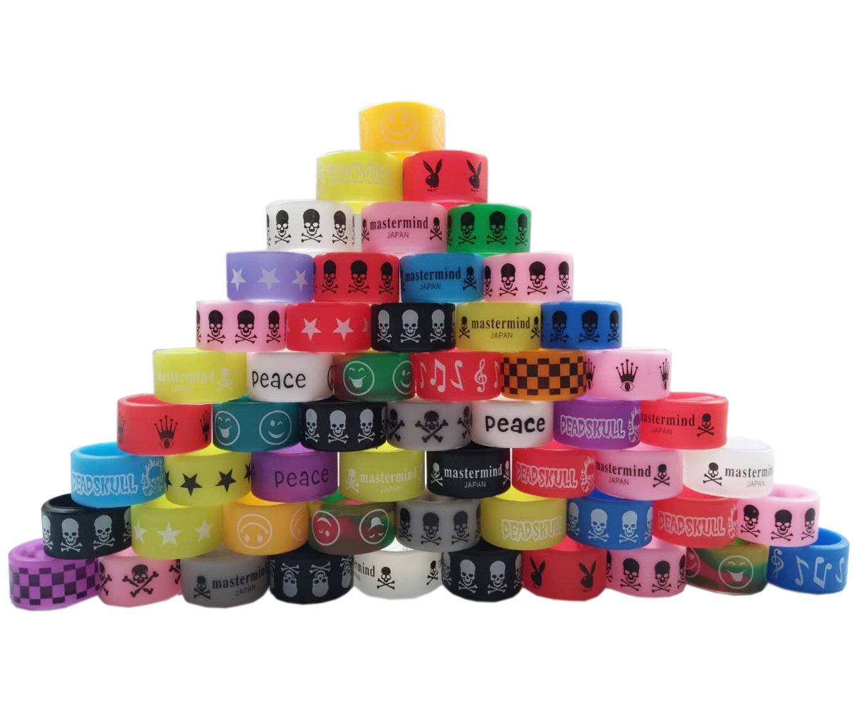Silicone Bands - CENGLORY 10 Pieces Silicone Anti Skid Rings Rubber Bands -18mm Silicone Bands