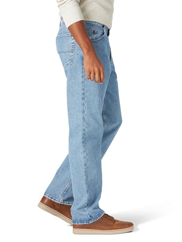 Wrangler Authentics Men's Classic 5-Pocket Relaxed Fit Cotton Jean, Stone Bleach, 30W x 30L