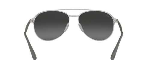 Ray-Ban Rb3606 Aviator Sunglasses, Matte Grey On Silver/Grey Mirrored Silver Gradient, 59 mm