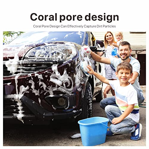 Car Wash Sponge, Large Sponge for Kitchen and Household General Cleaning, 2.75in Thick Giant Bone Sponge, Individually Packaged Compressed Sponges 6PCS