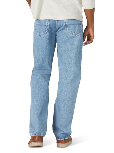 Wrangler Authentics Men's Classic 5-Pocket Relaxed Fit Cotton Jean, Stone Bleach, 30W x 30L
