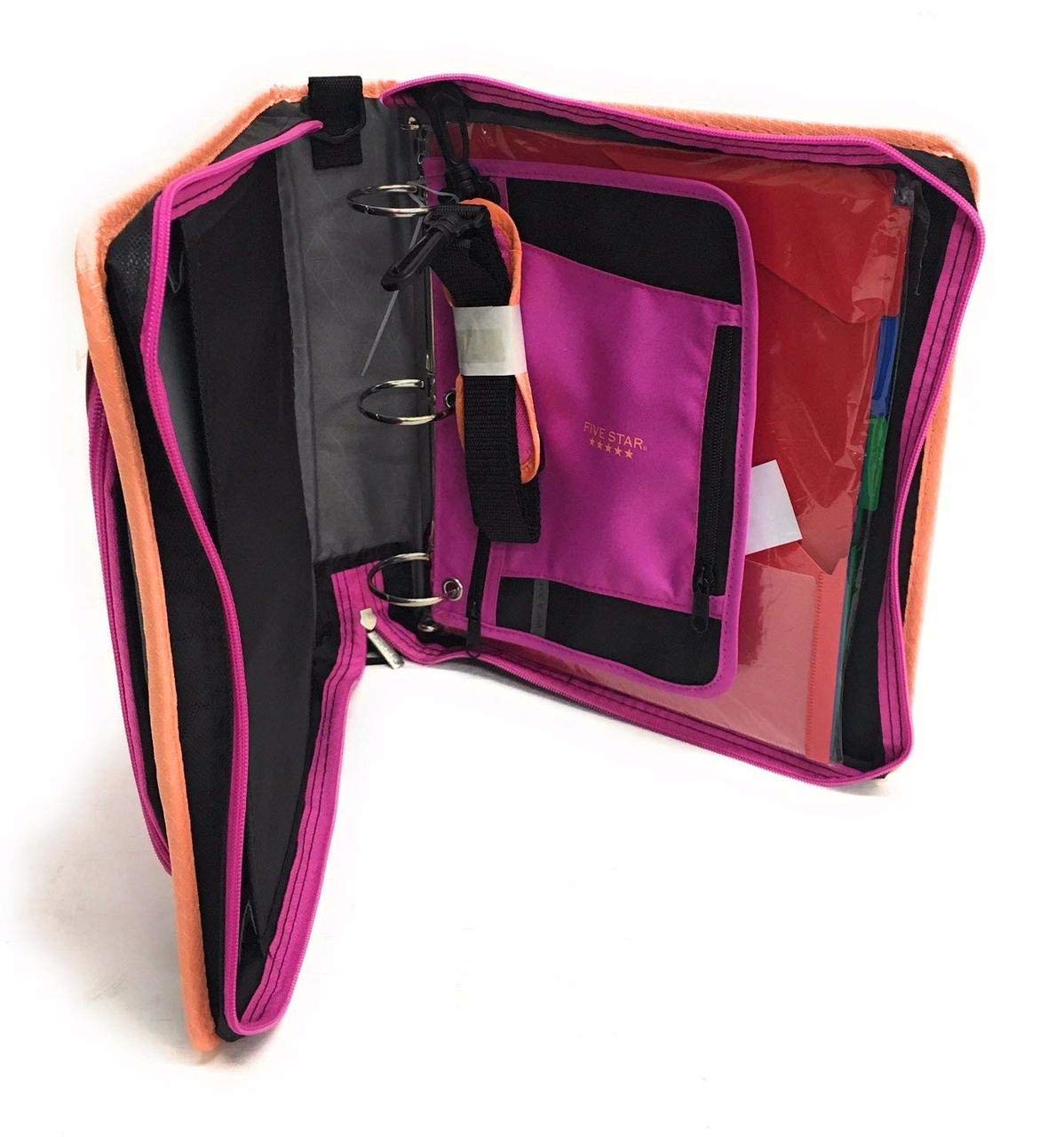Five Star 2017007 Zipper Binder 2" 530 Sheet Capacity, 3-1/2" X 12" X 12-3/4