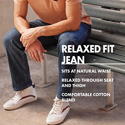 Wrangler Authentics Men's Classic 5-Pocket Relaxed Fit Cotton Jean, Stone Bleach, 30W x 30L
