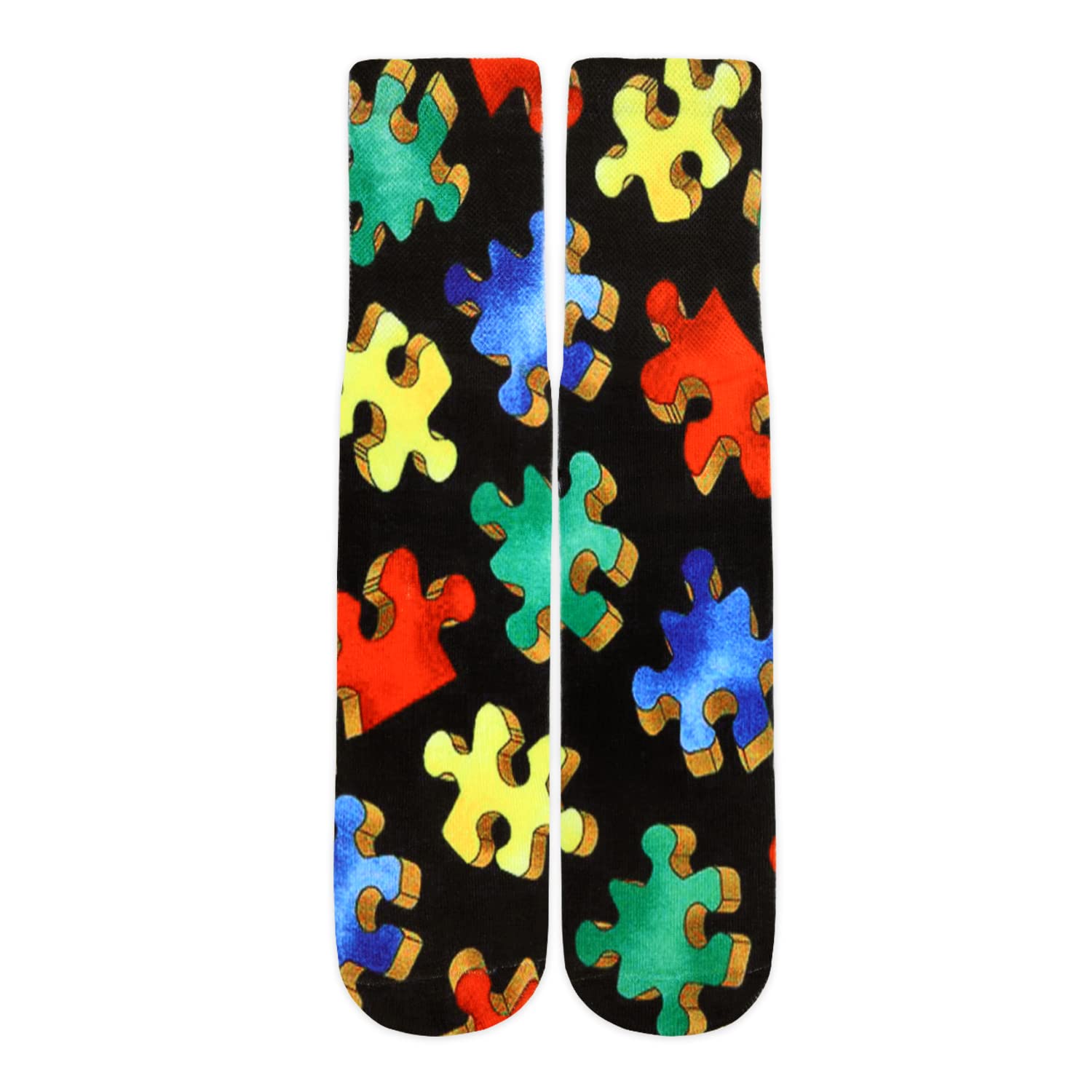 Benefeet Sox Mens Funny Crazy Socks Cool Funky Puzzle Socks Unisex Boys Puzzles 3D Printed Jigsaw Socks Youth Basketball Novelty Fun Patterned Athletic Tube Socks Gifts for Men Teenage Son