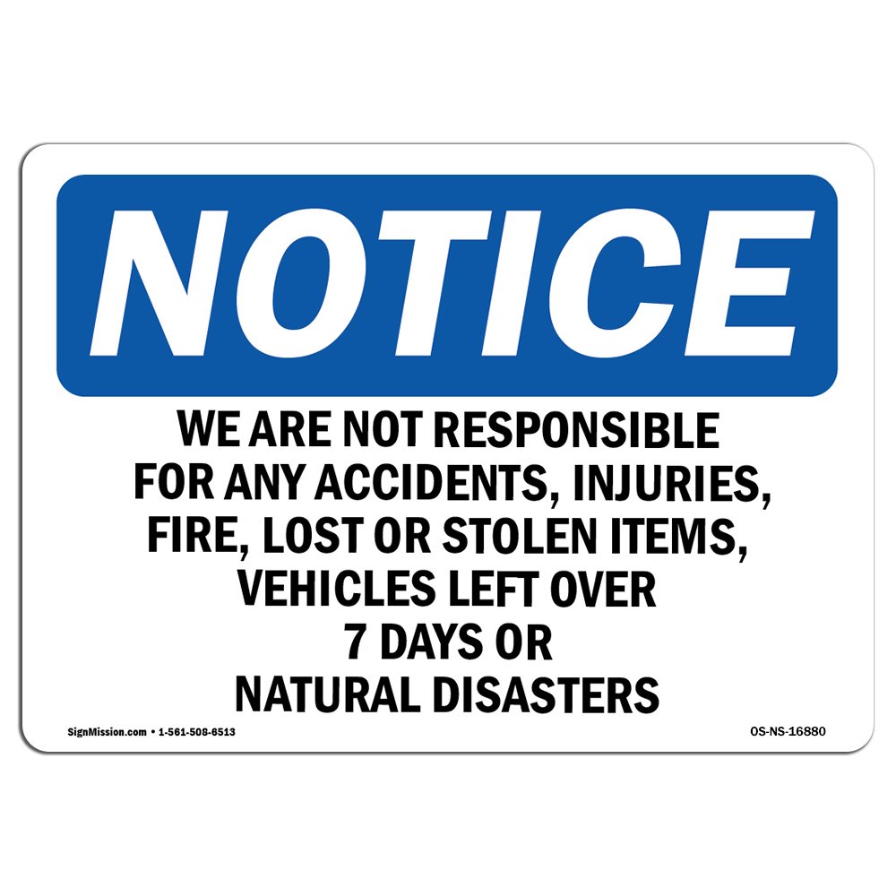 OSHA Notice Sign - Office Drop Box | Rigid Plastic Sign | Protect Your Business, Construction Site, Warehouse & Shop Area | Made in The USA