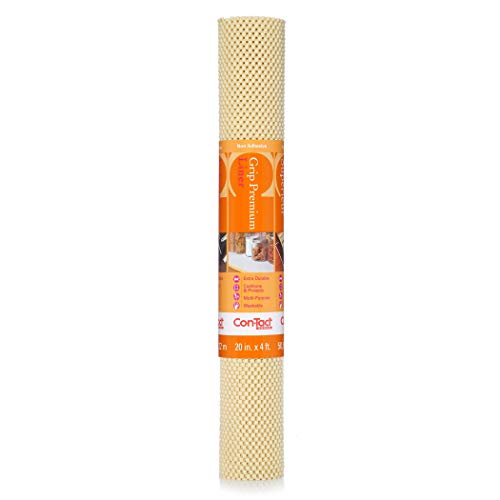 Con-Tact Brand, Almond Beaded Grip Adhesive Non-Slip Shelf and Drawer Liner, 18-Inches by 5-Feet, x 5'