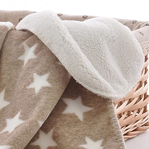 LeerKing Dog Blanket Double Layer 30 x 40 Inches, Micro Fleece Plush Warm Puppy Blanket Bed Cover Protection Pet Cat Kitten Flannel Throw Blanket