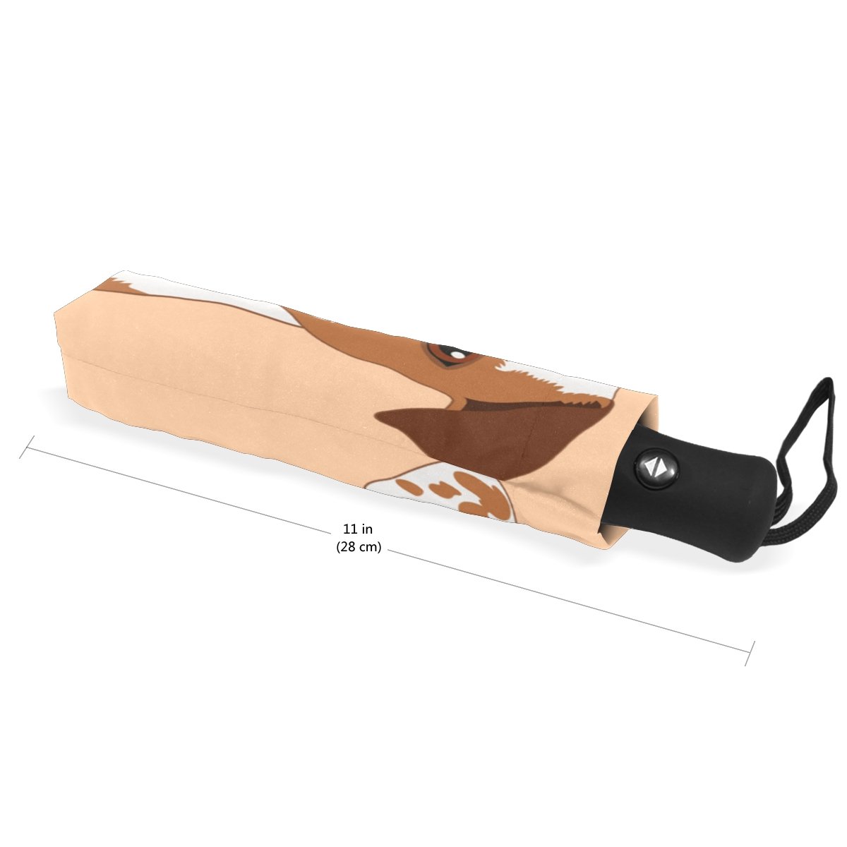 My Daily Jack Russell Terrier Dog Travel Auto Open/Close Umbrella with Anti-UV Windproof Lightweight