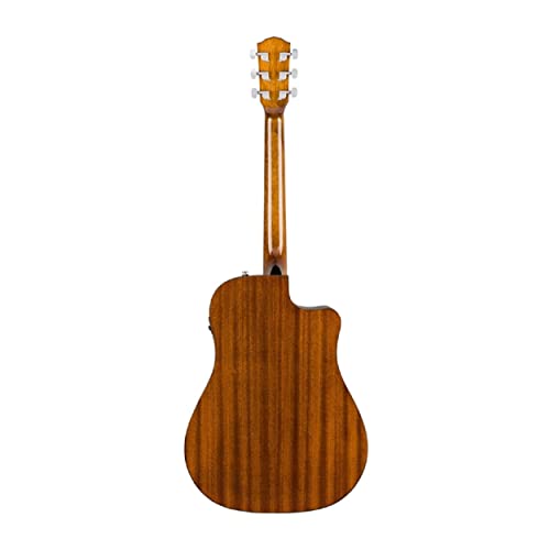 Fender CD-60SCE Dreadnought Cutaway Acoustic Electric Guitar, with 2-Year Warranty, Fishman Pickup and Preamp System, Natural, Left-Handed