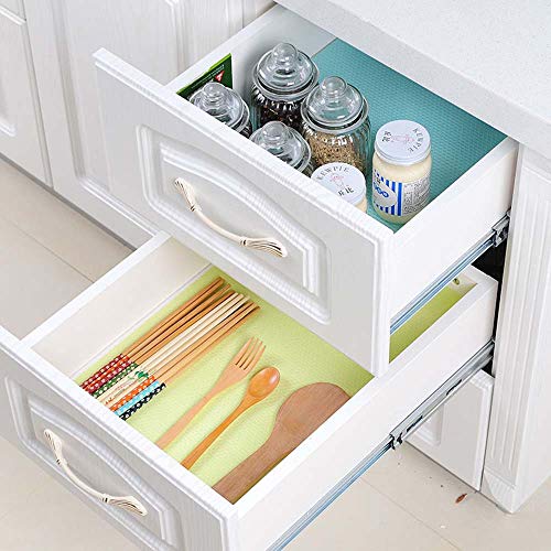 6 PCS Refrigerator Mats EVA Shelf Liners Refrigerator Liners Can Be Cut Refrigerator Mats Pad Washable Fridge Mats Liners 2 Pink/2 Green/2 Blue