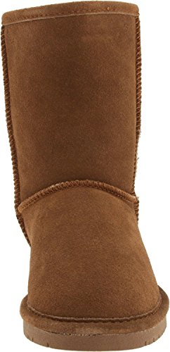 BEARPAW Women's Wide Calf Emma Short Boot, Hickory, 10 W US