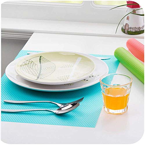 6 PCS Refrigerator Mats EVA Shelf Liners Refrigerator Liners Can Be Cut Refrigerator Mats Pad Washable Fridge Mats Liners 2 Pink/2 Green/2 Blue