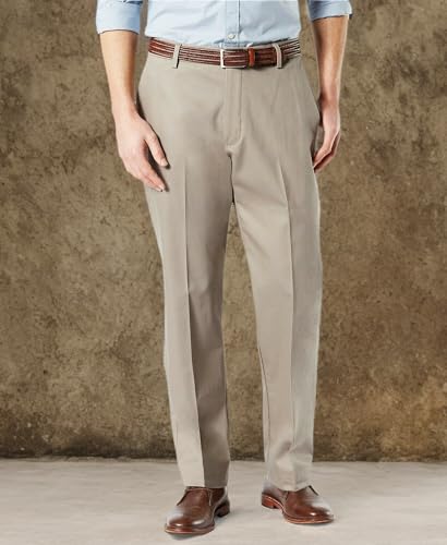 Dockers Men's Classic Fit Signature Khaki Lux Cotton Stretch Pants (Regular and Big & Tall), Timberwolf, 54W x 30L