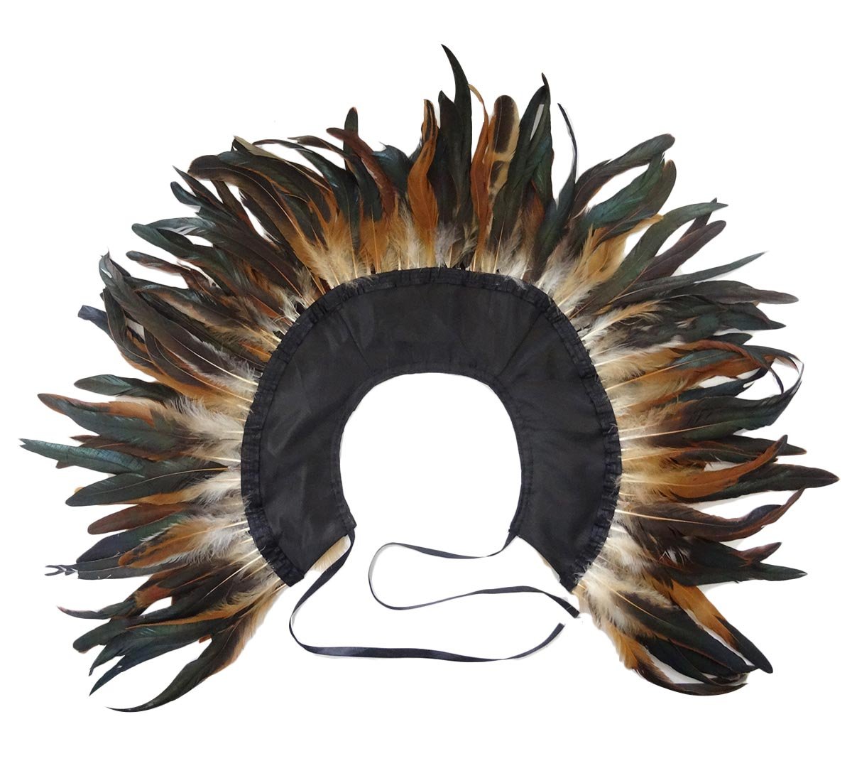 L'VOW Gothic Black Feather Shrug Cape Shawl Halloween Costume for Men (Style -03)
