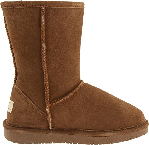 BEARPAW Women's Wide Calf Emma Short Boot, Hickory, 10 W US