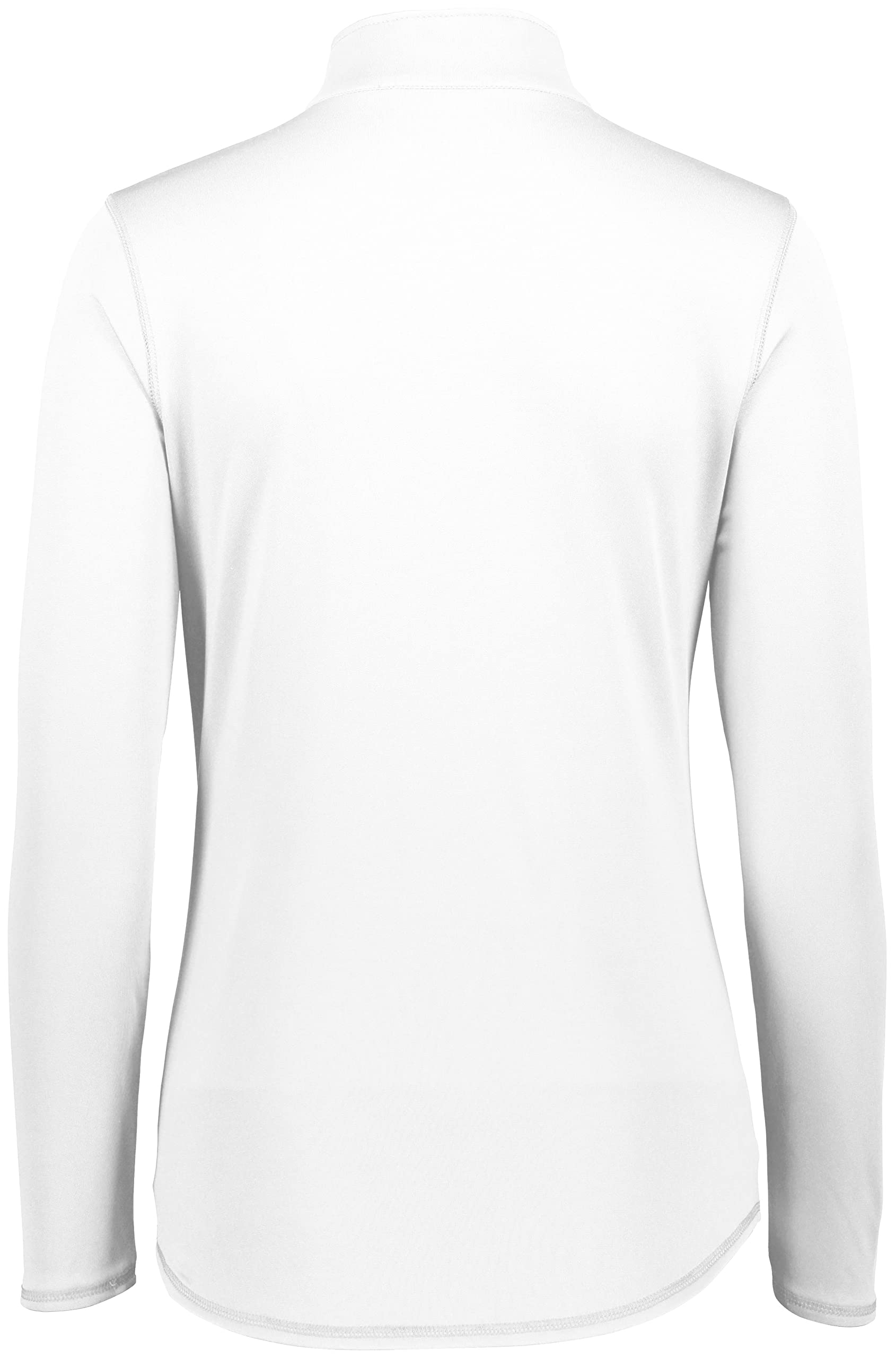 Augusta Sportswear Ladies Attain Wicking 1/4 Zip Pullover - Women's Running Long Sleeve Jacket with Sun Protection, White, Medium