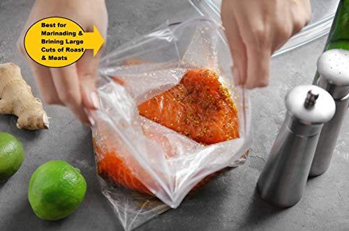 [ PACK OF 50 ] X-Large 3 Gallon Food Storage Bags for Freezer, Meat, Space Organization, Packing, Lunch, or Travels