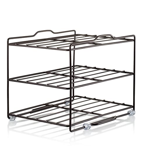 Kitchen Wrap Organizer Rack - Cabinet Organizer for Food Wrap and Foil - Pantry Organization for Parchment Paper and Plastic Food Bags
