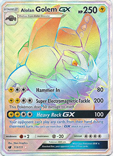 Pokemon - Alolan Golem-GX - 113/111 - Secret Rare