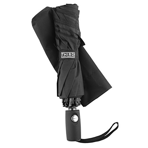 Third Floor Umbrellas 46 Inch Automatic Open and Close Inverted Umbrella – Compact Reverse Umbrella Windproof – Big Lightweight Upside Down UV Travel Umbrella for Car – Closes Inside Out