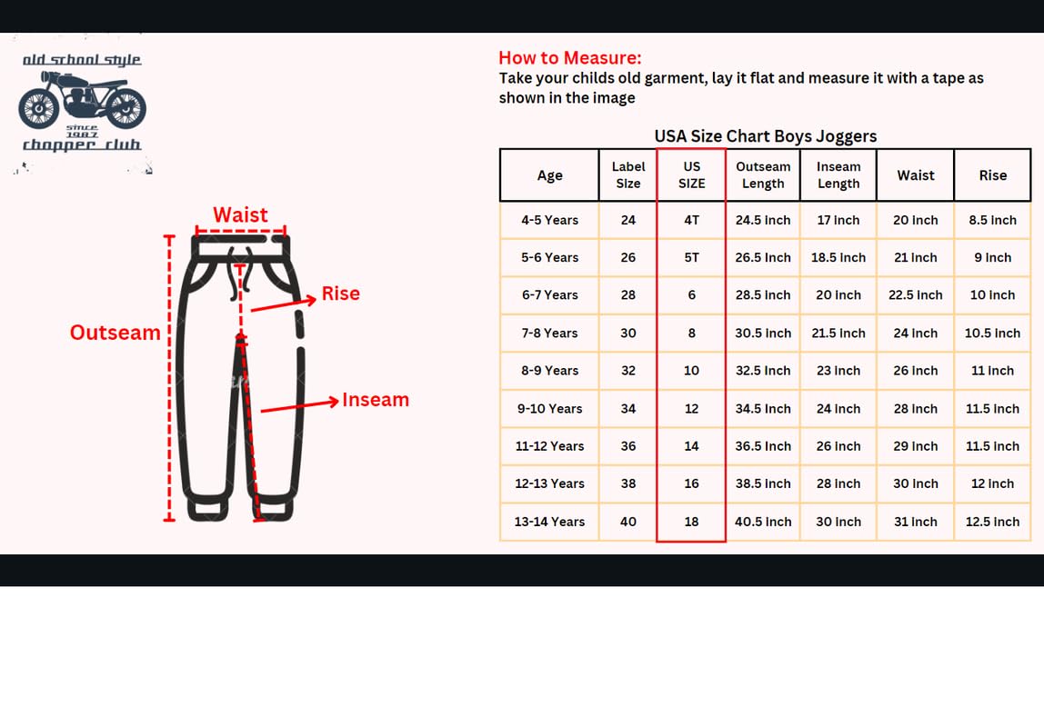 chopper club Boys Track Pants Cotton Joggers Pack of 2 Fleece Slim Fit Sweatpants 7-8 Years US8