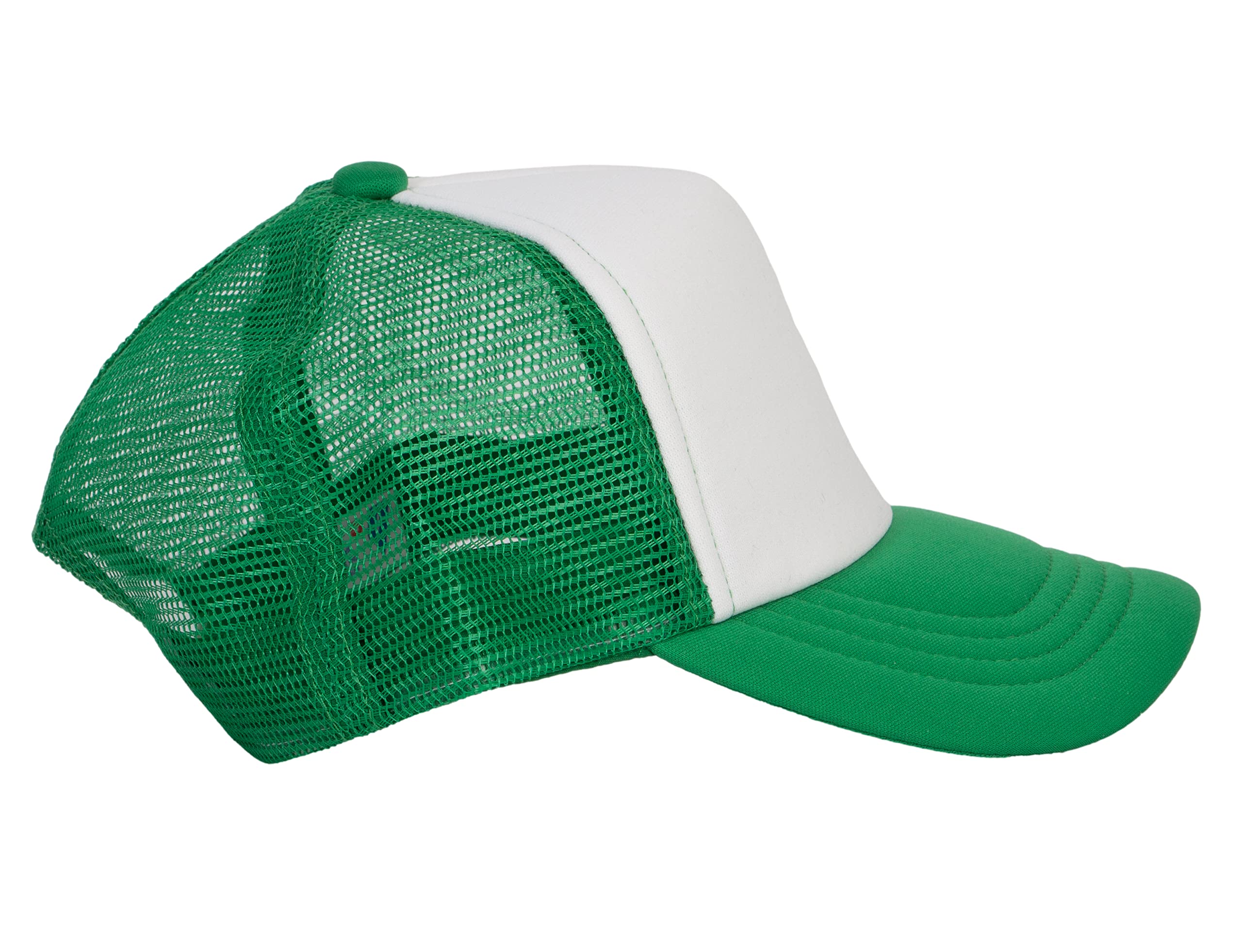 TOP HEADWEAR Youth Girls Boys Trucker Cap - Snapback Kids Baseball Hat White/Kelly Green