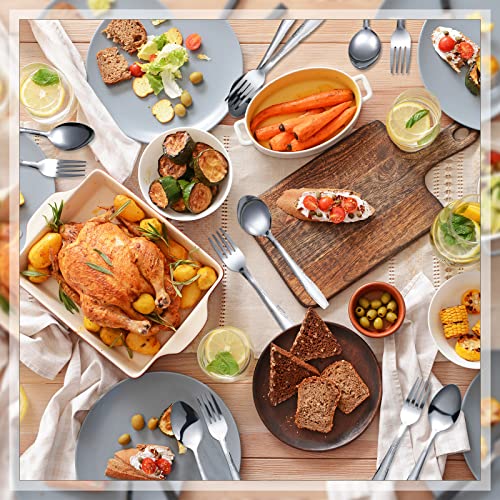 100 Pieces Forks and Spoons Silverware Set Stainless Steel Flatware Cutlery Set Dinner Forks and Spoons Mirror Polished Dishwasher Safe Utensil for Kitchen Restaurant or Home