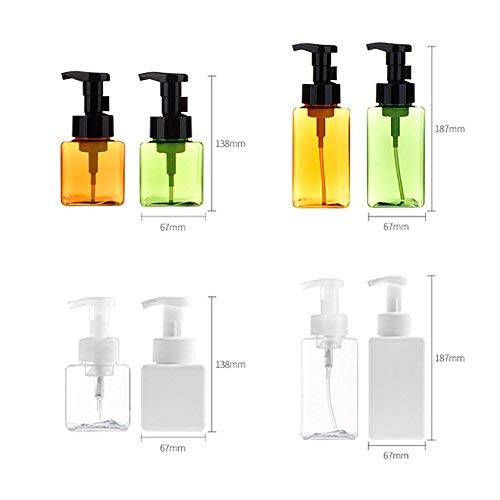 UVIVIU 450ml(15oz) Plastic Foaming Soap Dispensers, Refillable Foam Hand Soap Dispenser Pump Bottle for Liquid Soap Shampoo Bathroom Kitchen Sink (Brown 2 Pcs)