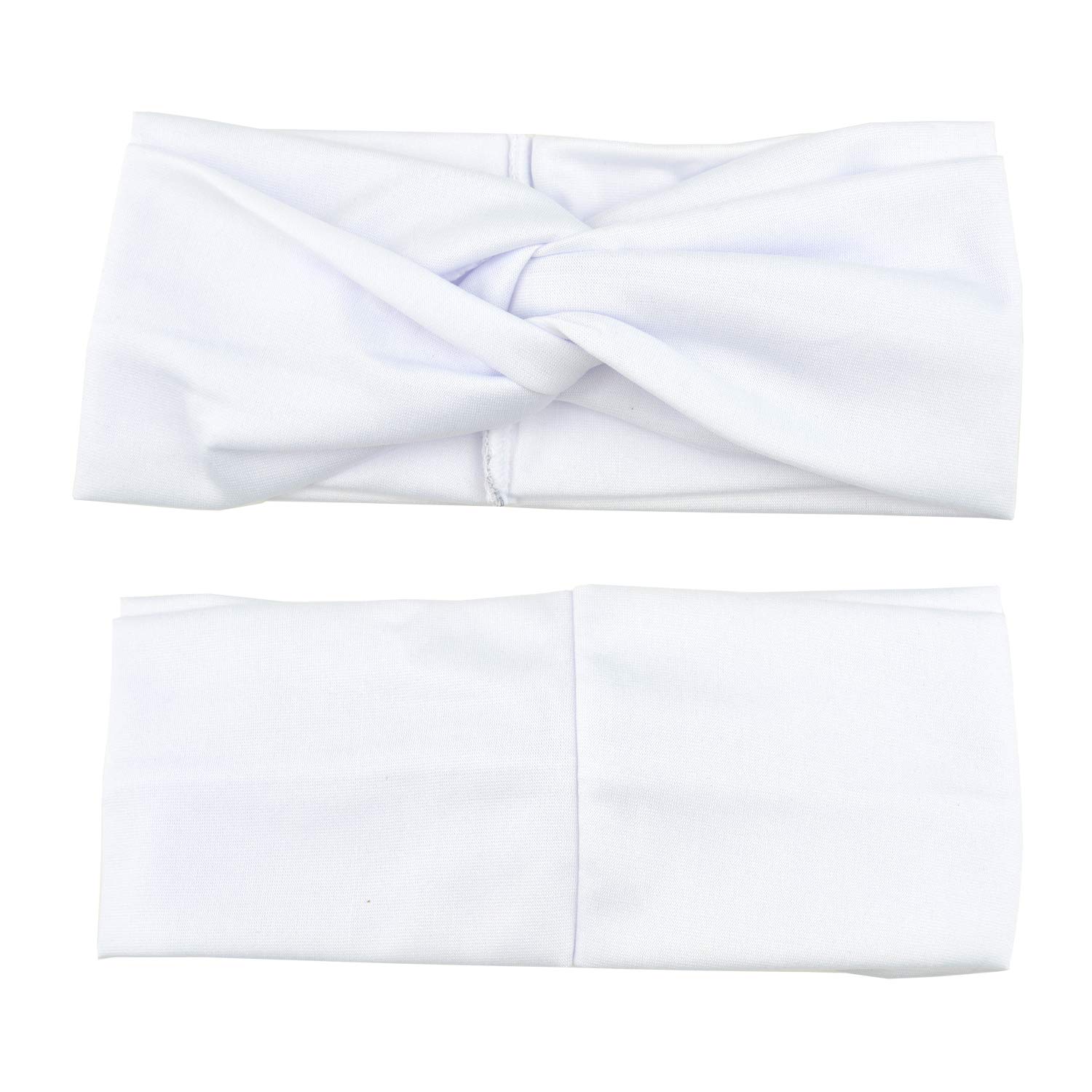 DRESHOW 4 Pack Headbands for Women Yoga Knotted Headbands Elastic Criss Cross Hair Accessories Sports Head Wrap Non Slip