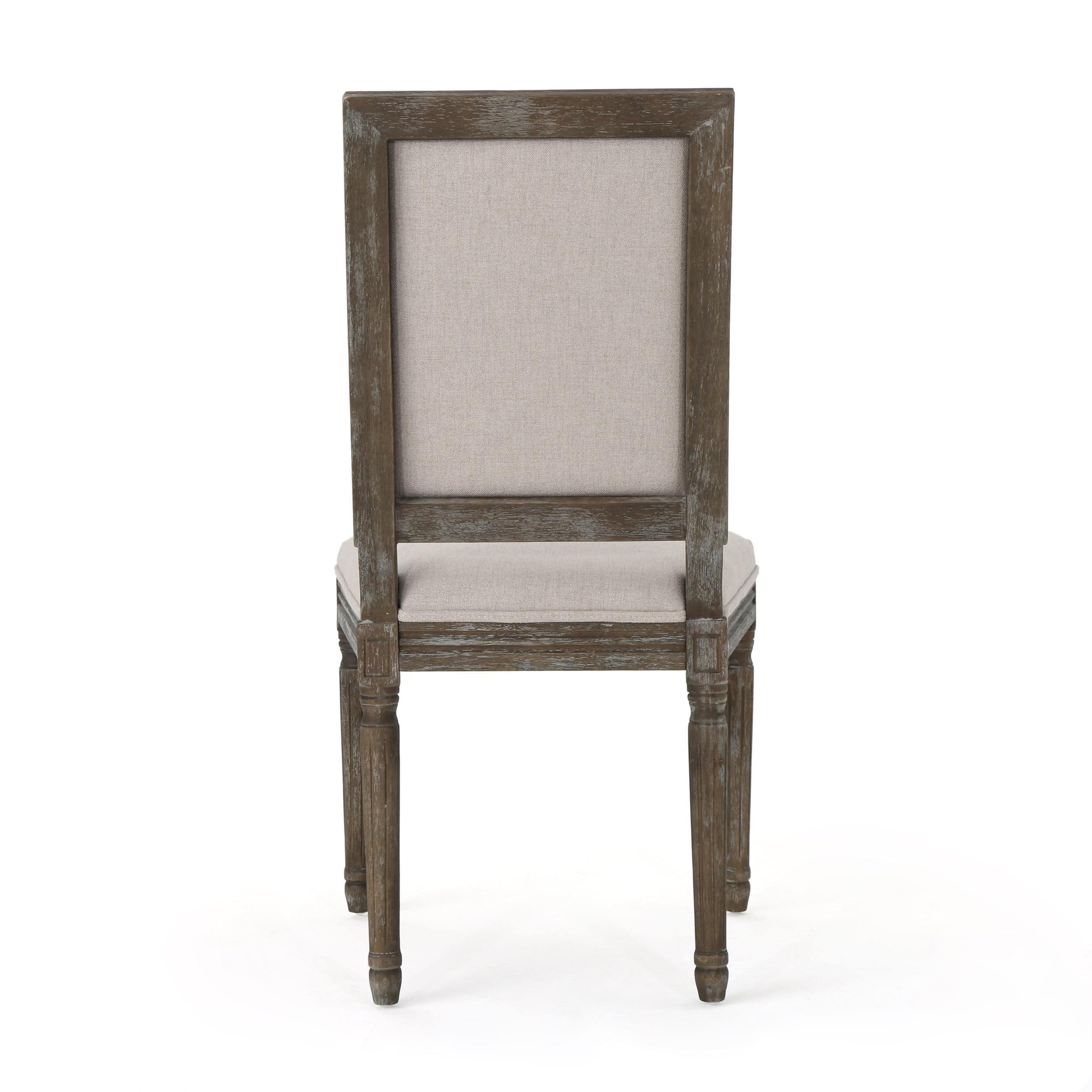Christopher Knight Home Ledger Traditional Fabric Dining Chairs, 2-Pcs Set, Wheat / Dark Brown