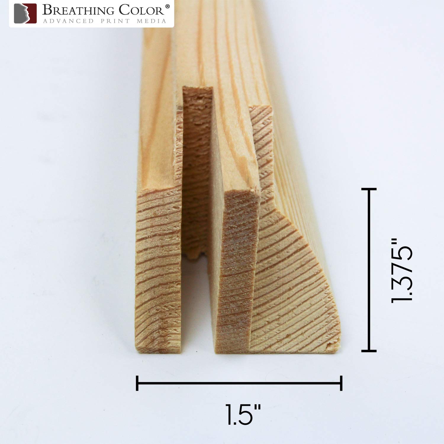 1.5" Deep Pre-Notched - 72", 30pk Stretcher Bars Measuring between Eight Inches & 72 Inches Long Crafted from Kiln-Dried Solid Pine Wood for Gallery Wraps of Your Photo Prints or Artwork For Display"