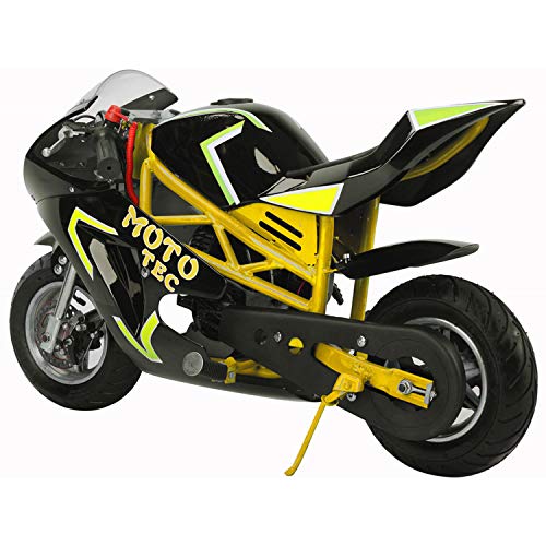 MotoTec Gas Pocket Bike Gt 49Cc 2 Stroke Yellow