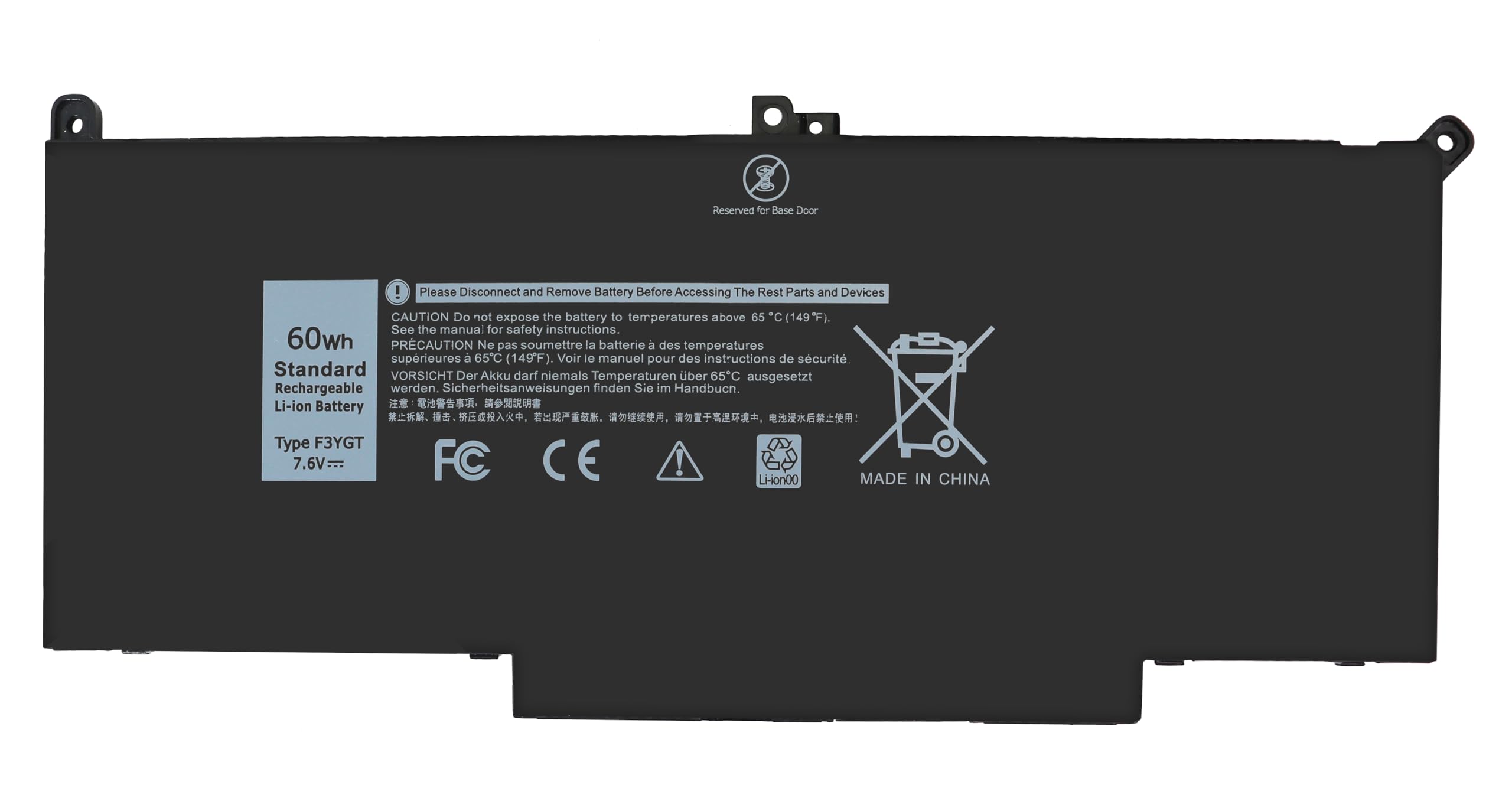 F3YGT 7480 DM3WC Battery for Dell Latitude 7480 7390 7280 7290 7380 7490 E7280 E7480 E7490 12 7000 13 7000 14 7000 Series P73G P73G002 P29S002 ODM3WC DM6WC 2X39G KG7VF 451-BBYE 453-BBCF f3ygt