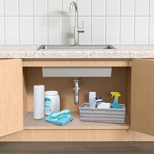 Con-Tact Waterproof Protective Liner for Under Kitchen Sink, Bathroom, Laundry Room Non-Adhesive Undersink and Vanity Mat, 24" x 48", Clear