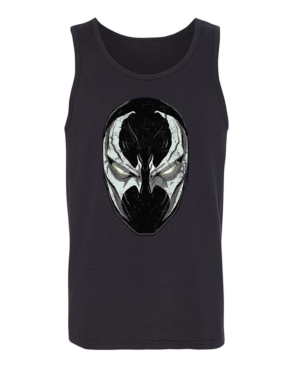 RIVEBELLA New Graphic Spawn Mask Mcfarlane Novelty Tee Spawn Men's Tank Top (Black, M)