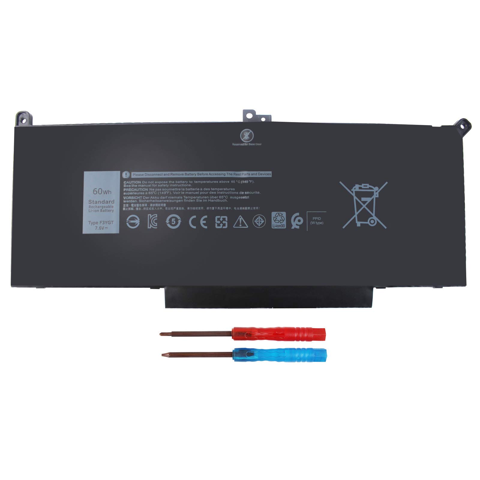F3YGT f3ygt 7480 DM3WC 60WH Battery for Dell Latitude 12 7000 7280 7290/13 7000 7380 7390/14 7000 7490 P28S P73G E7280 E7290 E7480 E7490 ODM3WC DM6WC 2X39G KG7VF 451-BBYE 453-BBCF 4Cell Laptop