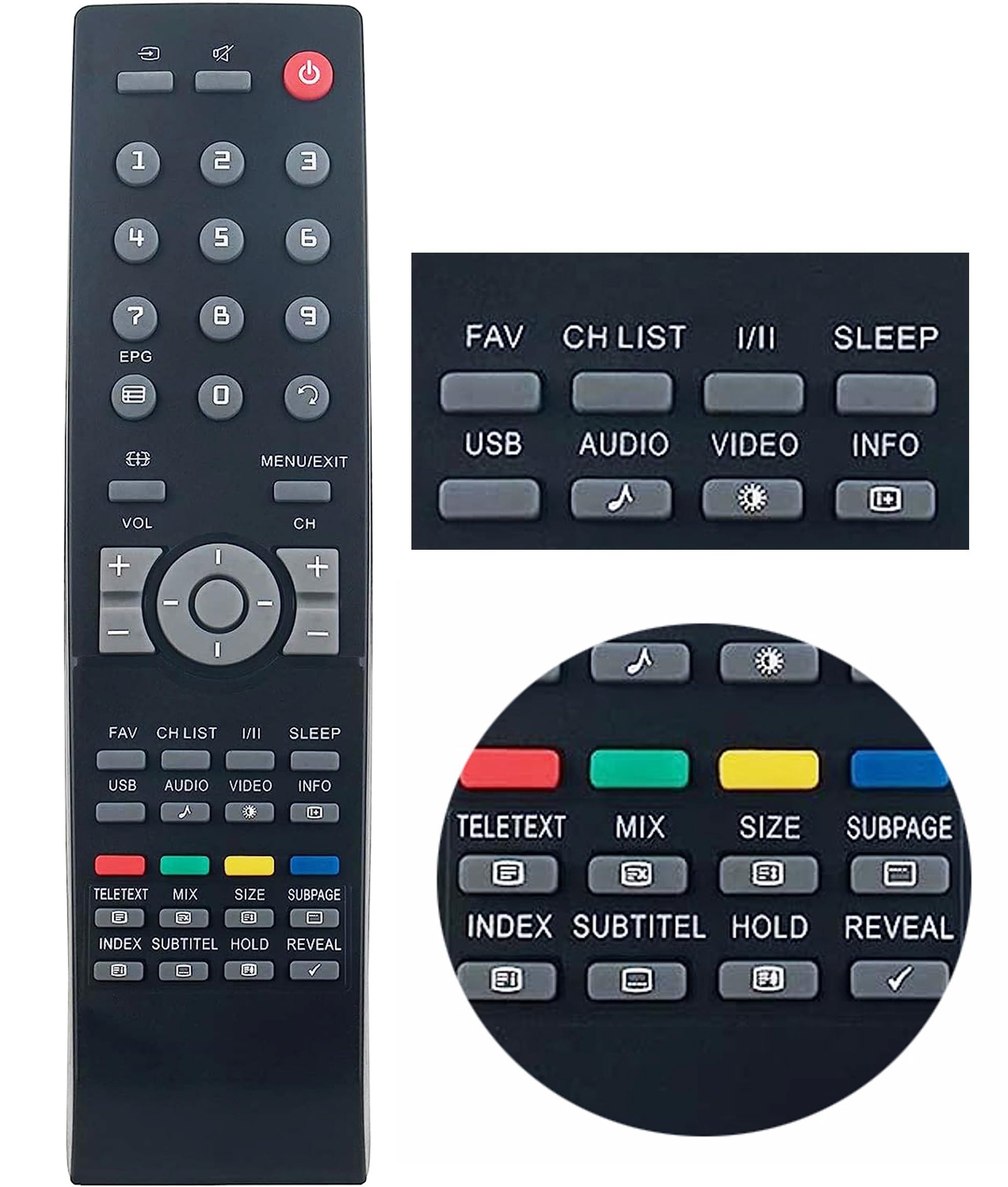 Remote Control for AOC L32W761 L37W431 LE40H137M L22W931 L26W831 L32W961 L42H961 AOC LCD LED HDTV CRT TV