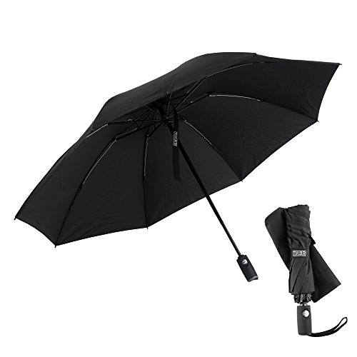 Third Floor Umbrellas 46 Inch Automatic Open and Close Inverted Umbrella – Compact Reverse Umbrella Windproof – Big Lightweight Upside Down UV Travel Umbrella for Car – Closes Inside Out