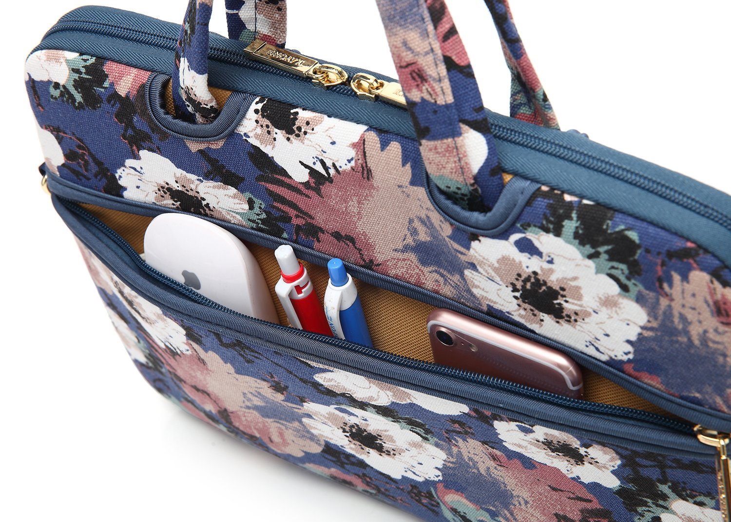 kayond Watercolor orchid Patten water resistant Laptop Shoulder Messenger Bag Case Sleeve for 14 Inch 14.1 Inch Laptop,Laptop Briefcase