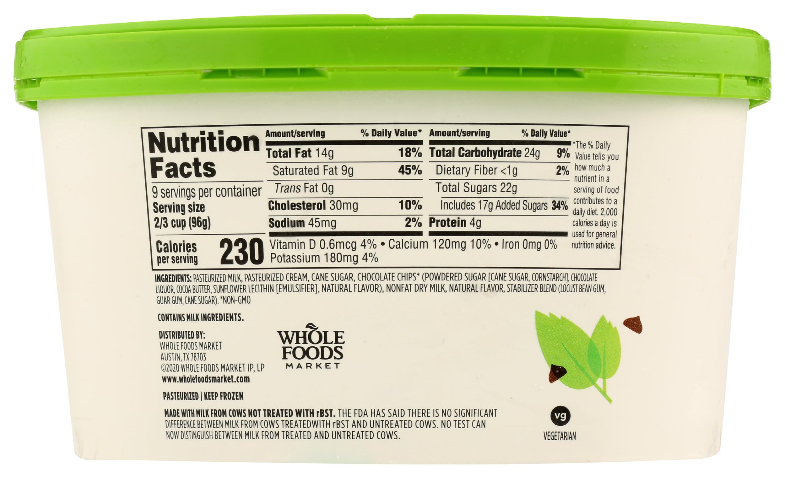 365 by Whole Foods Market, Ice Cream Mint Chocolate Chip, 1.5 Quart