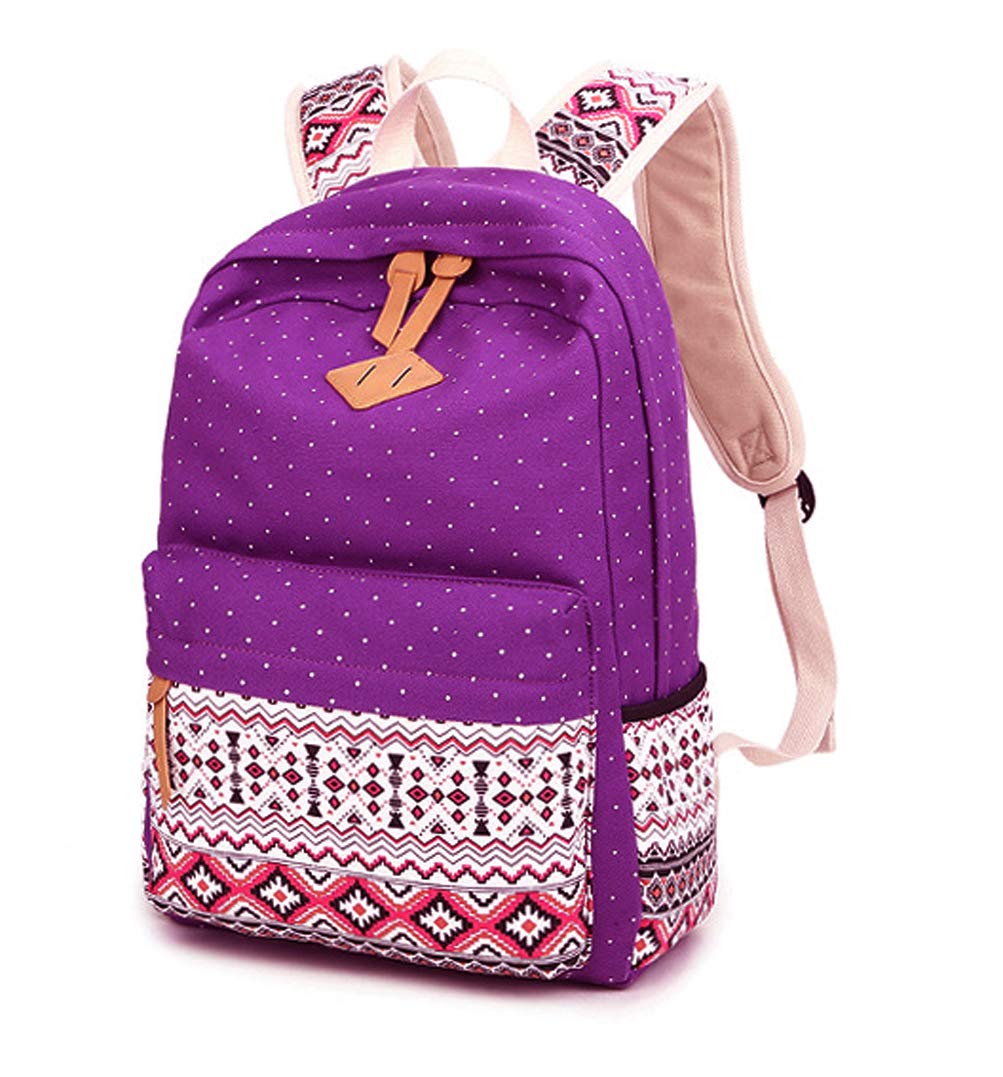 LIZAIDA MENENDEZ Backpacks for Teen Girls Boys,School Student Bookbag Set,15.6" Laptop Backpack (Purple)