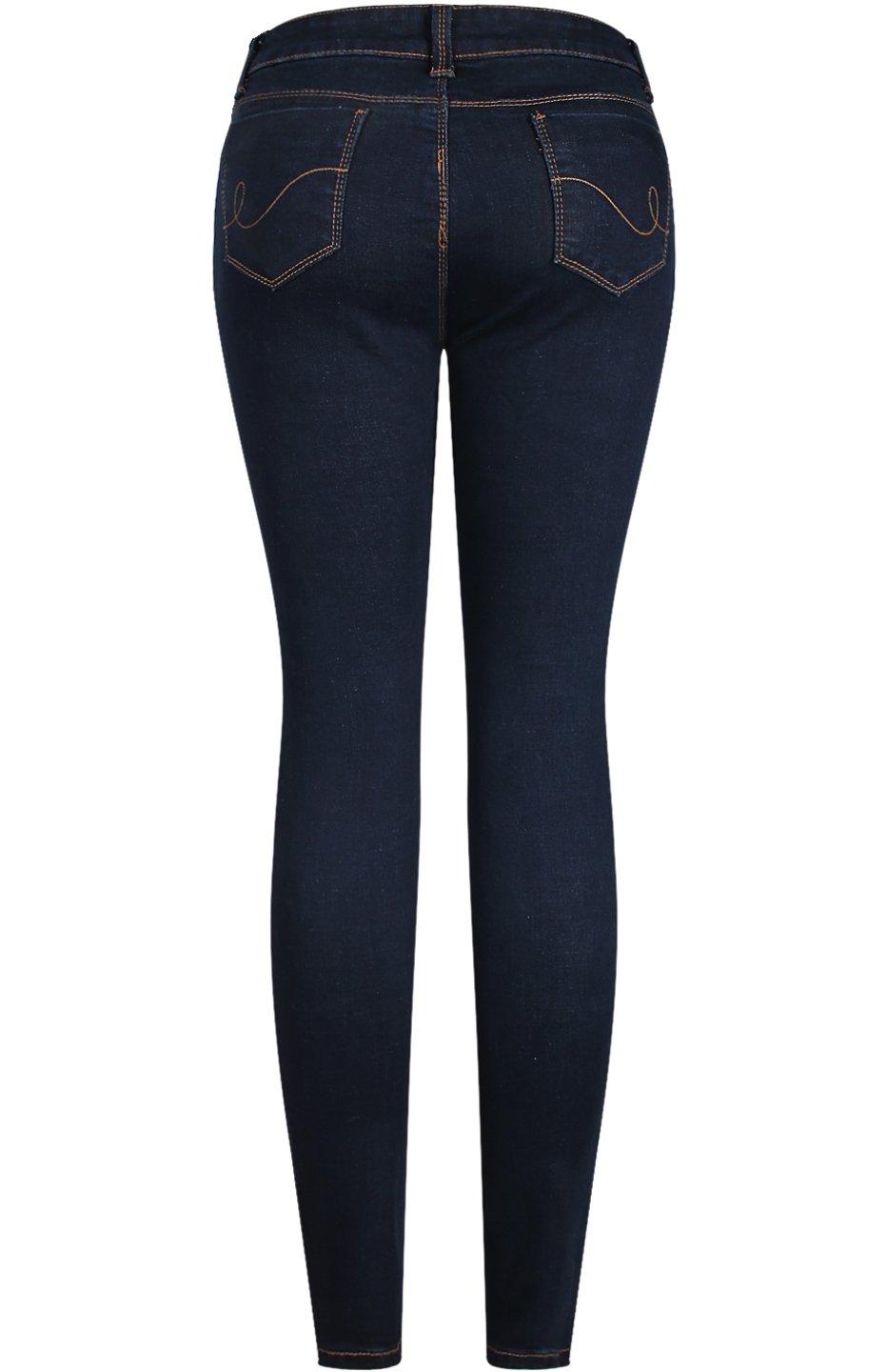 2LUV Women's Stretchy 5 Pocket Skinny Jeans Dark Blue 9