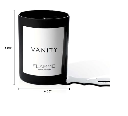 FLAMME Candle Co. Vanity | Tobacco & Vanilla Scent | 10 oz | 60 Hour Burn Time | Luxury Candle with Colored Wax | All Natural Soy