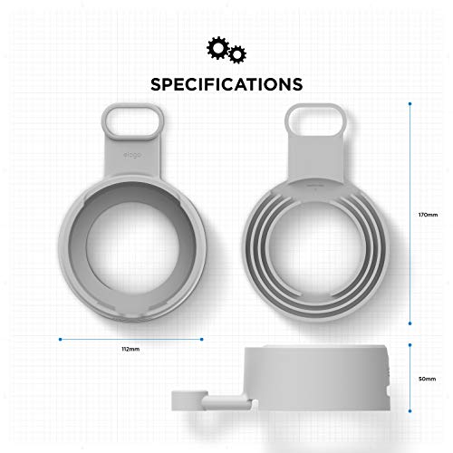 elago Google WiFi Wall Mount - Easy to Install/Move, No Screws Needed, Cable Management, Space Saving (Light Grey)