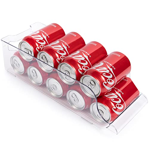 Greenco Soda Can Organizer for Refrigerator, Fridge Can Organizer, Soda Fridge Organizer, Refrigerator Drink Organizer, Fridge Organizer, Drinks, Kitchen Organization, Durable Handles, 1 Pack