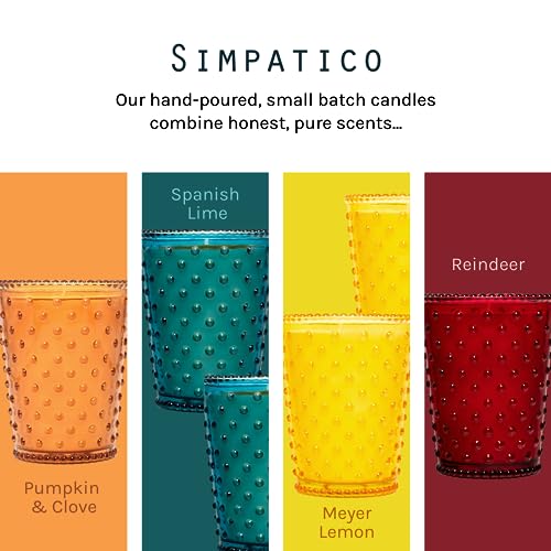 Simpatico No. 36 Beach Plum Hobnail Candle, Springtime Fruity Vanilla Blossom Scent, Pressed Hobnail Glass Jar, 100-Hour Burn Time, Scented Candles for Home, 16 oz
