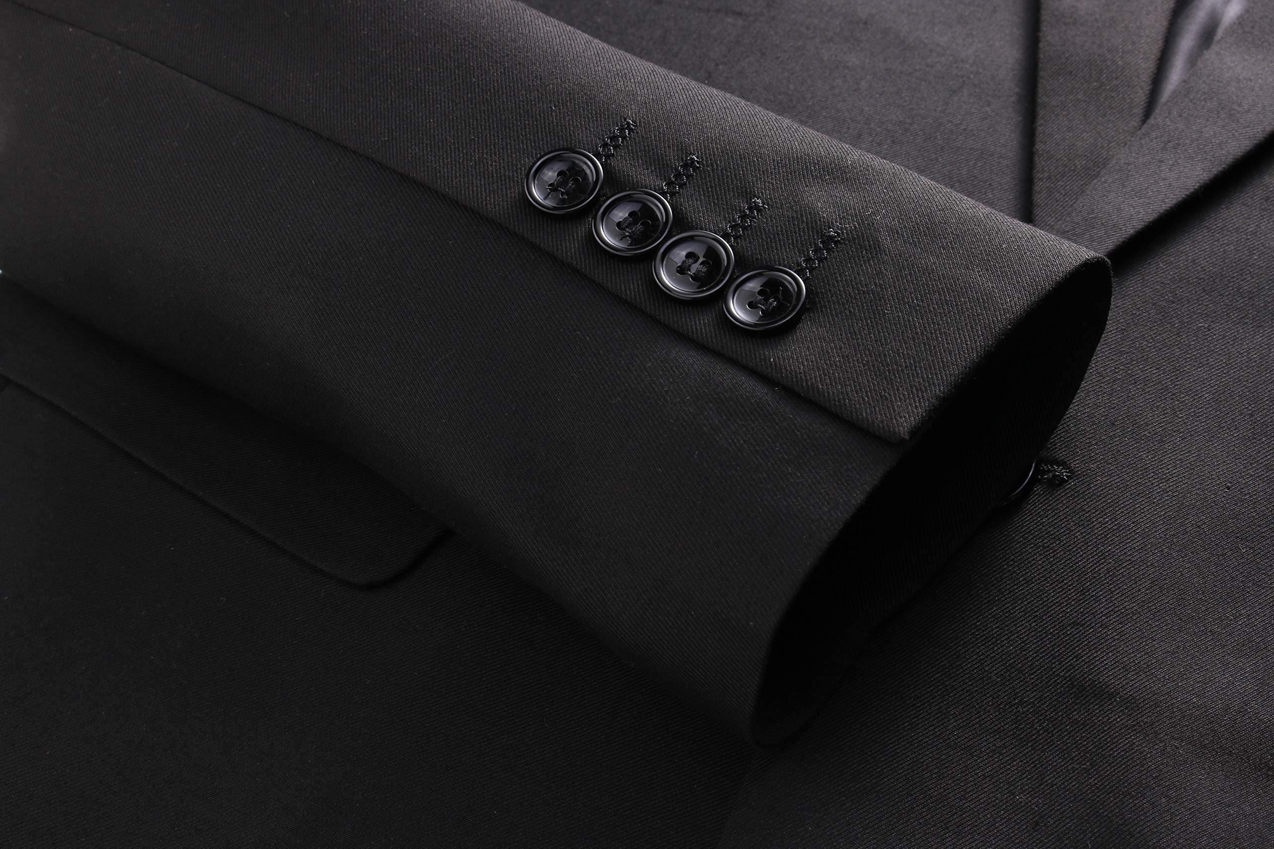 MOGU Men's Slim Fit Sport Coat Blazer Casual Formal Suit Jacket for Party Business Wedding Prom and Homecoming Size 42 Black