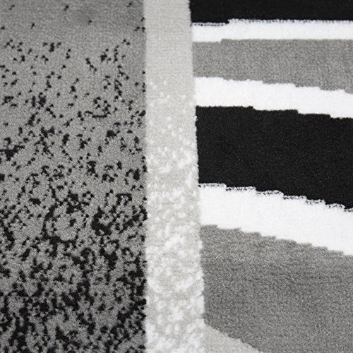 Home Dynamix Lyndhurst Rotana Modern Area Rug, Contemporary Black/Gray 7'8"x10'7"