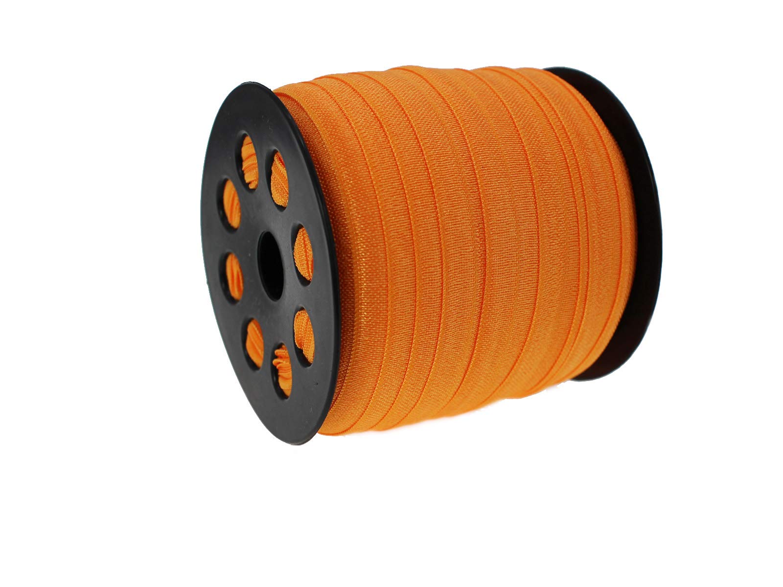 JESEP Orange Fold Over Elastic 5/8 inch 15mm Elastic Bands for Sewing 40 Yards Wide Elastic Headbands Stretchy Ribbon for Crafts-Elastic Straps Trim for Girls Hair Ties-Bow-DIY Projects-Clothes
