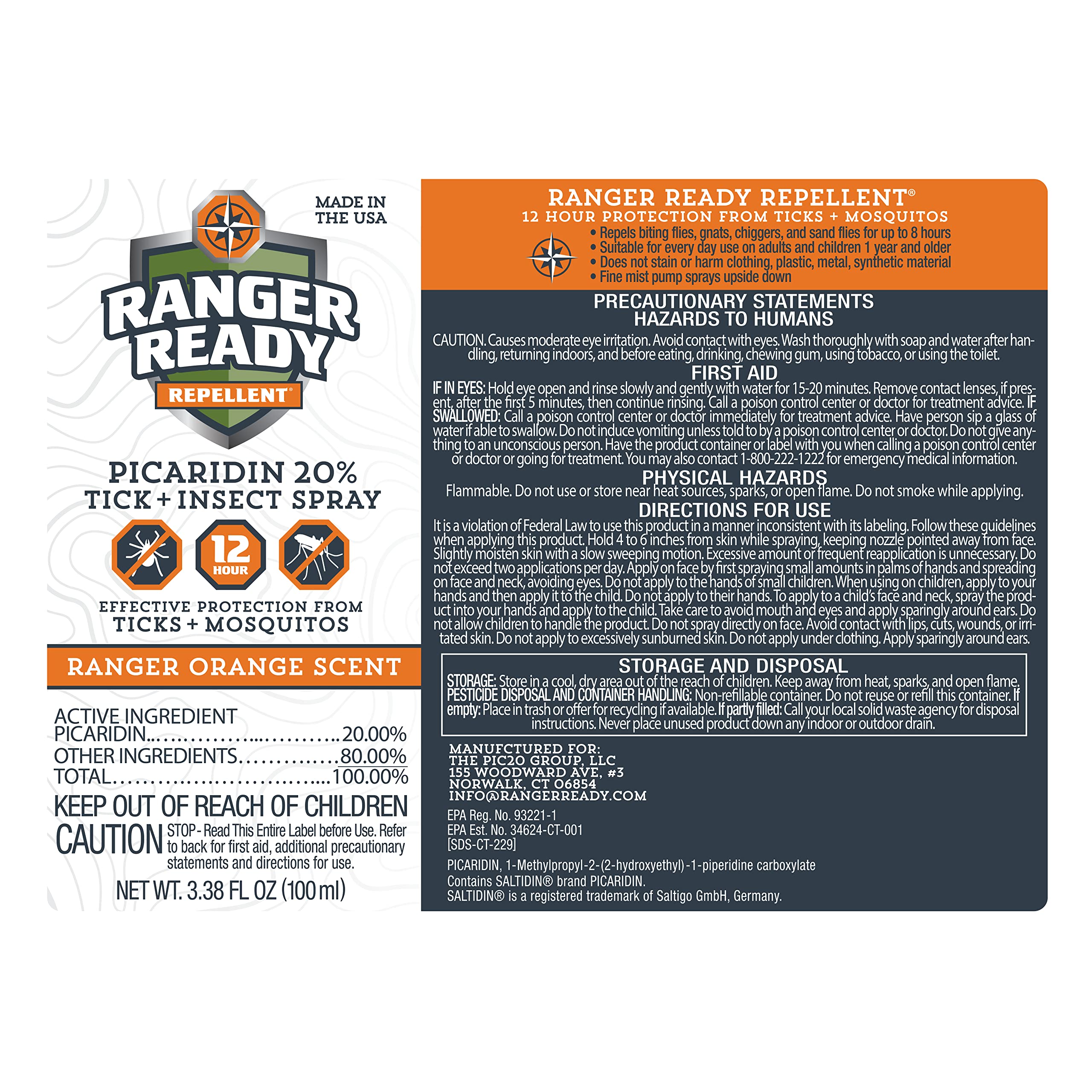 Ranger Ready Repellents Picaridin Insect Repellent in Assorted Scents - 20% Picaridin Tick Spray and Mosquito Repellent - Travel Size Bug Spray, Assorted Scents, 3.4 Oz (Pack of 3)